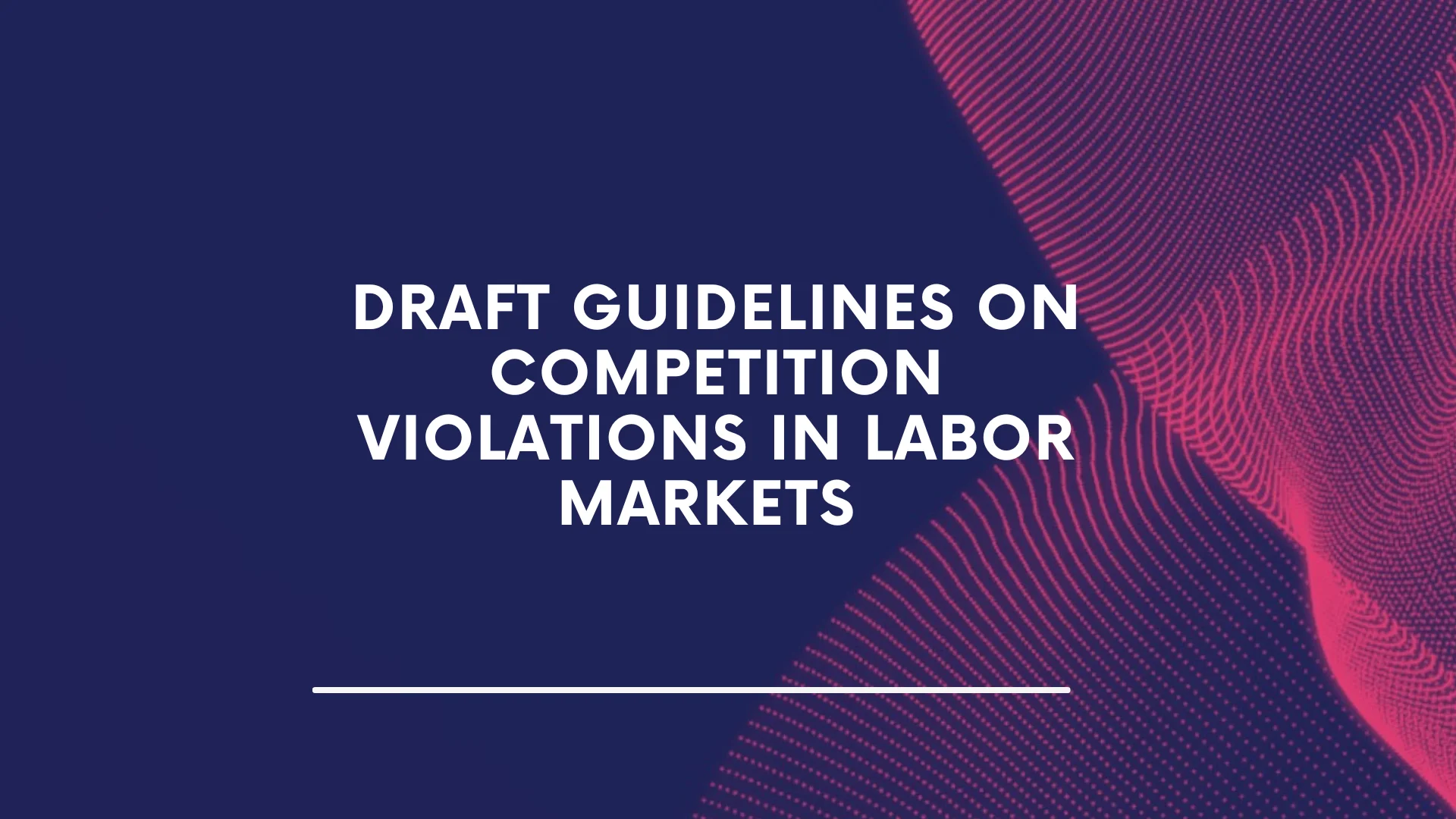 Draft Guidelines on Competition Violations in Labor Markets - Ozturk ...